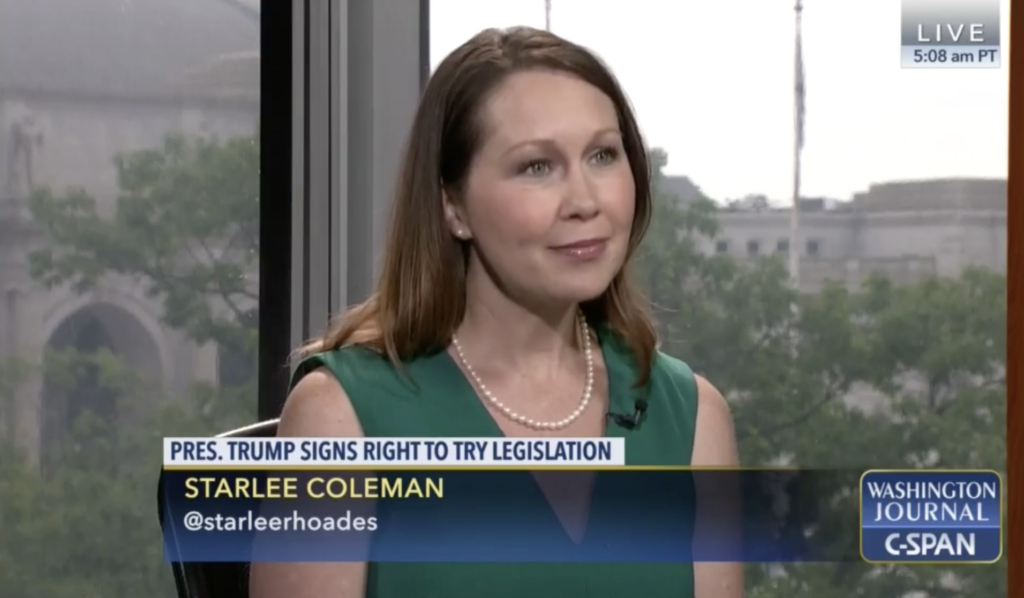Starlee Coleman Talks Right to Try on C-SPAN’s Washington Journal